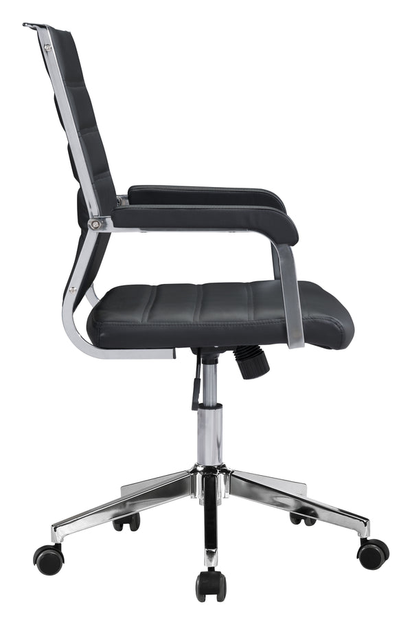Office Desk | Black Modern Vinyl Office Chair - OfficeDesk.com
