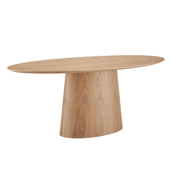 Office Desk | Modern Oak 79" Oval Conference Table - OfficeDesk.com