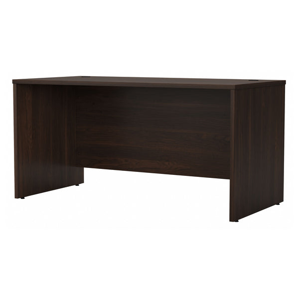 60" Rugged Modern Office Desk with Privacy Panel in Black Walnut ...