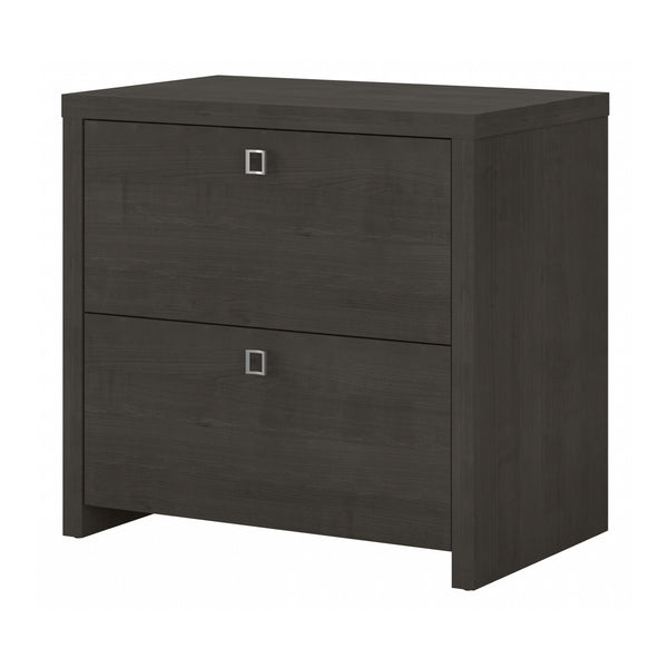32" Modern Lateral File Cabinet in Charcoal Maple - OfficeDesk.com