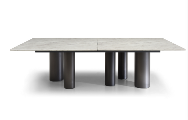 108" Contemporary White Marble Conference Table by Whiteline ...
