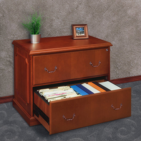 Prestige Collection Premium 36" Locking Lateral File in Hand-Rubbed Ch ...