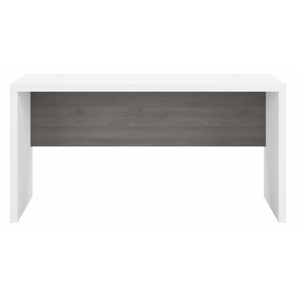 60" Modern Narrow Office Desk in Pure White and Modern Gray ...