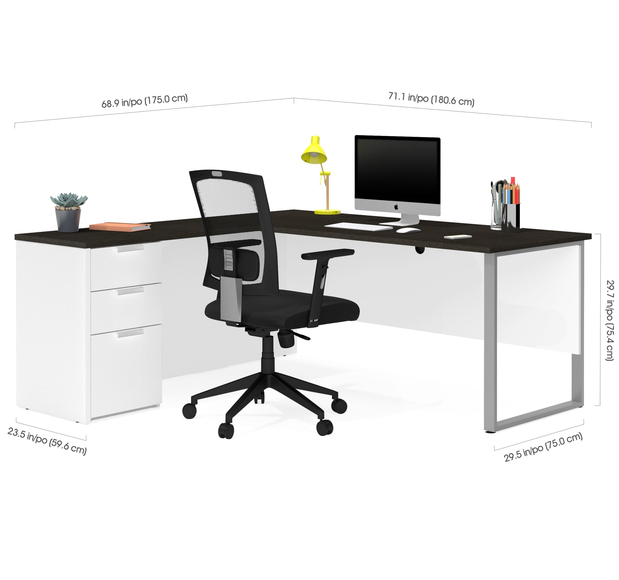 L shaped desk deep store