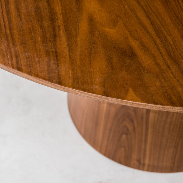 Modern Round American Walnut Veneer Meeting / Conference Table ...