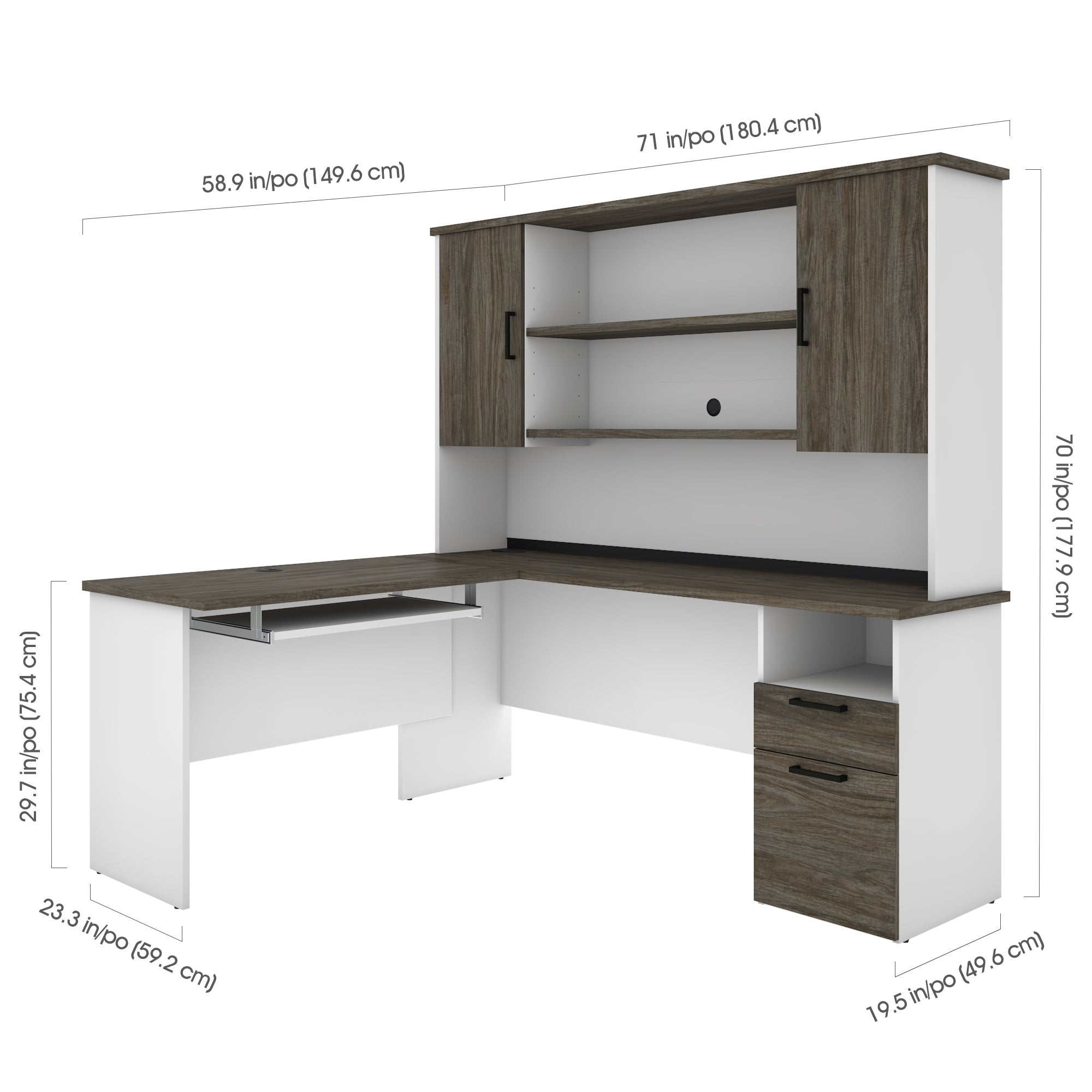Desk with hutch modern store