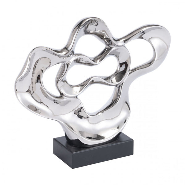 Silver Abstract Desktop Sculpture by Zuo - OfficeDesk.com