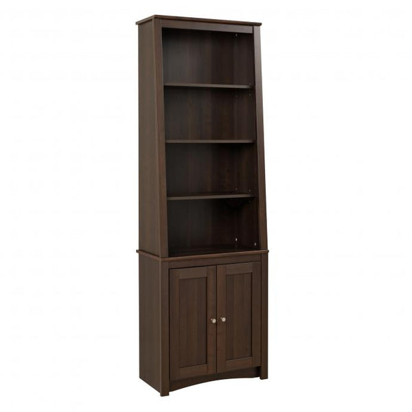 Slant Back Modular Bookcase in Espresso by Prepac - OfficeDesk.com