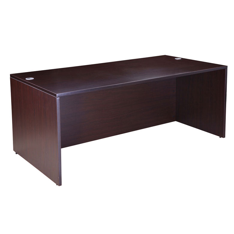 71" Sturdy Mocha Office Desk - OfficeDesk.com