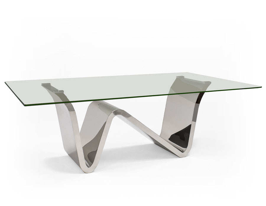 84 Glass Executive Desk with Chrome Base by Sharelle OfficeDesk
