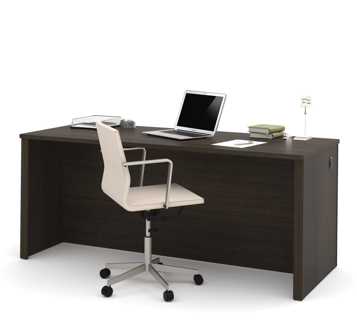71" Modern Dark Chocolate Office Desk by Bestar - OfficeDesk.com