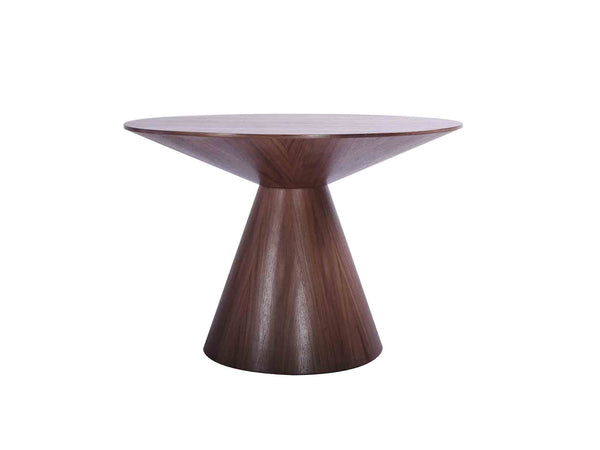 Modern Walnut 47" Round Meeting Table by Whiteline - OfficeDesk.com